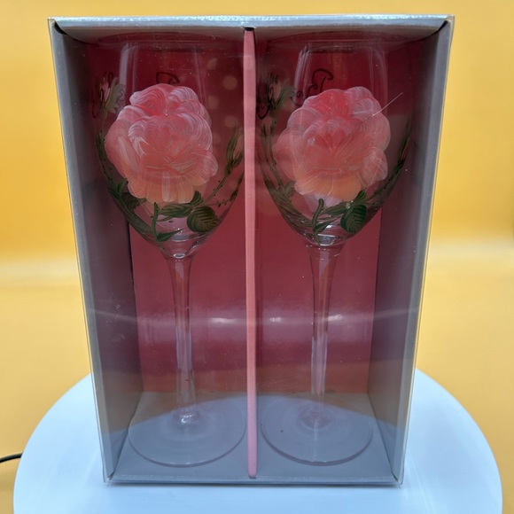 Rosanna | Dining | Rosanna Be Mine Rose Wine Glass Stemware Valentines ...
